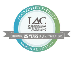 Vascular Testing Silver Milestone Logo - IAC